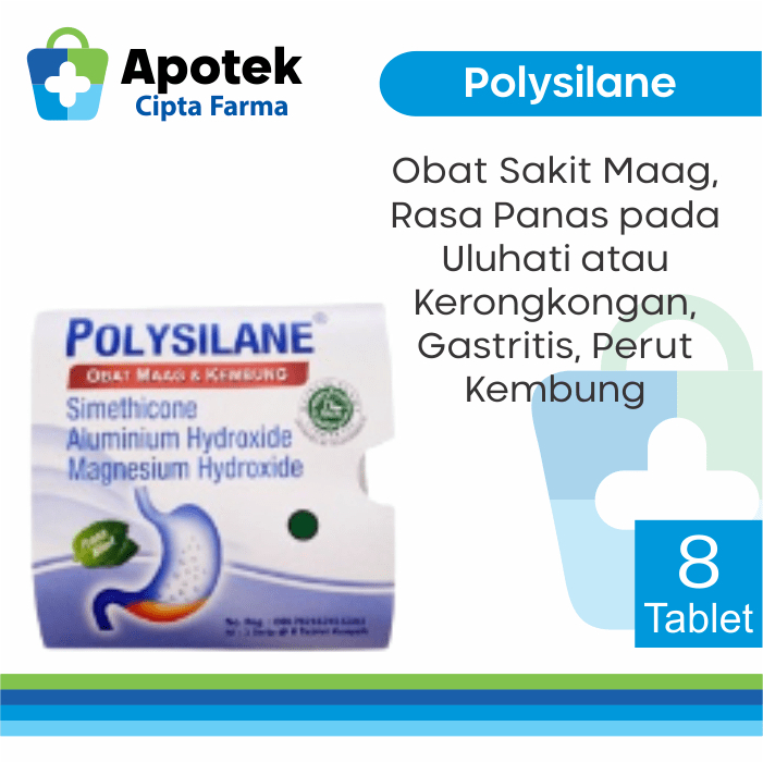 Jual Polysilane Tablet Polisilane Dimethicone Obat Maag Obat Magh Obat ...