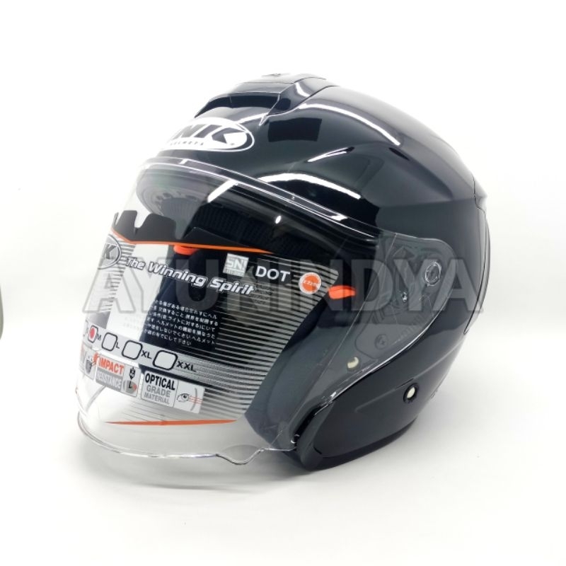 Jual HELM INK DYNAMIC SOLID BLACK GLOSSY / INK HELM DYNAMIC / HELM HALF ...