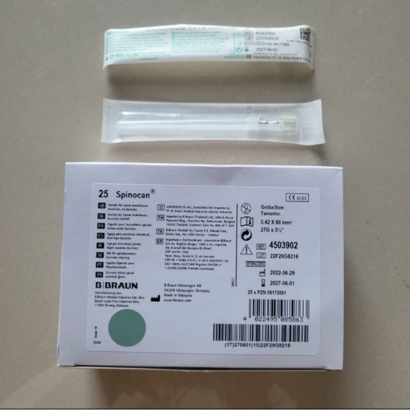 Jual Spinocan 27 BBRAUN / Spinocan 27G / Spinal Needle 27G BBRAUN ...