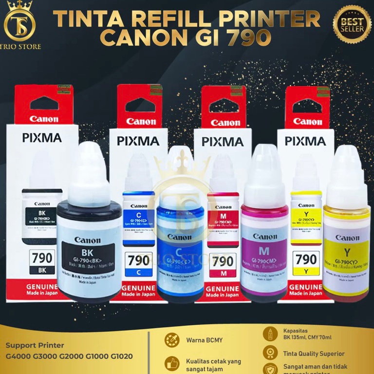 Jual Tinta Canon Gi 79 For Printer G1 G2 G3 G4 G11 G21 G31 y X7P8 | Shopee Indonesia