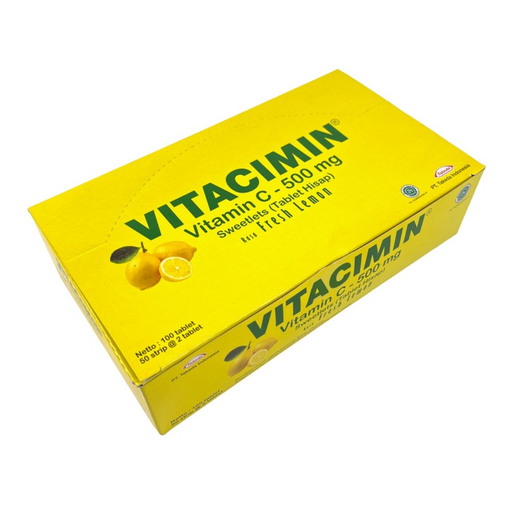 Jual VITACIMIN Vitamin C Box Besar - 500mg Tablet Hisap Rasa Fresh ...