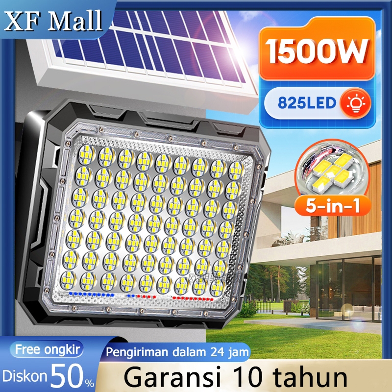 Jual 【Garansi 10 tahun】Lampu Tenaga Surya 1500W lampu sorot solar cell LED Lampu taman tenaga ...