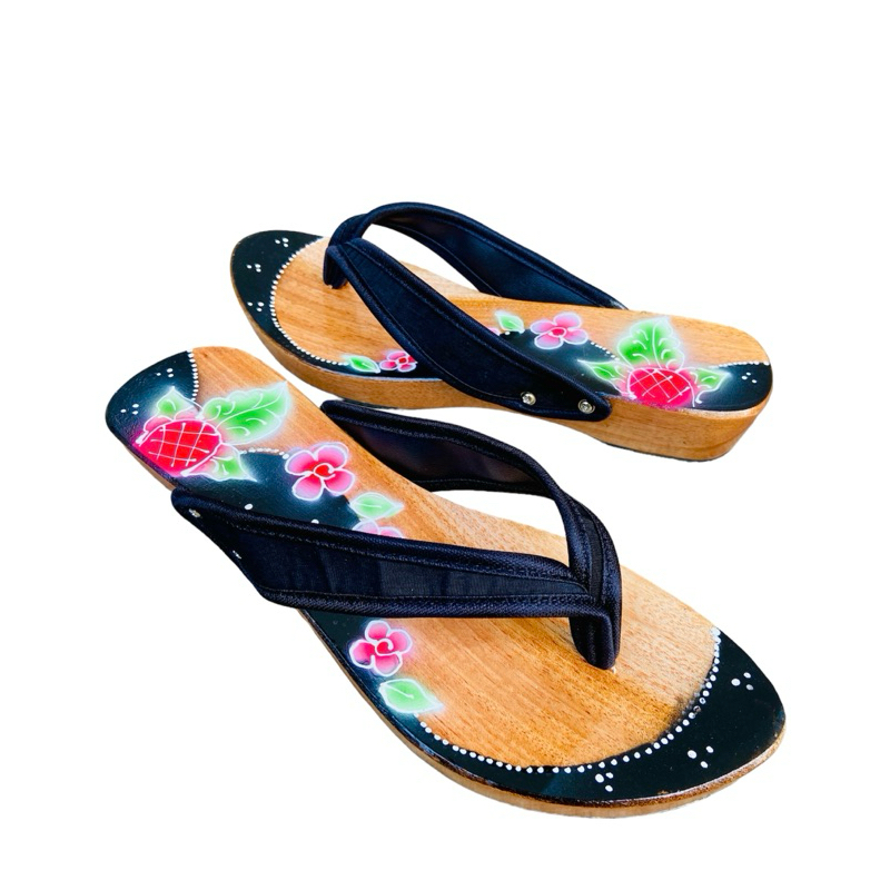 Jual KELOM GEULIS TASIK SANDAL JEPIT KAYU MURAH 4 CM | Shopee Indonesia