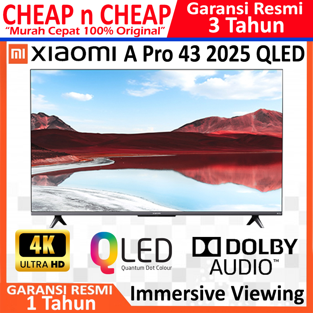 Jual Xiaomi TV A Pro 43 2025 Inch QLED UHD 4K Google TV Smart Mi ...