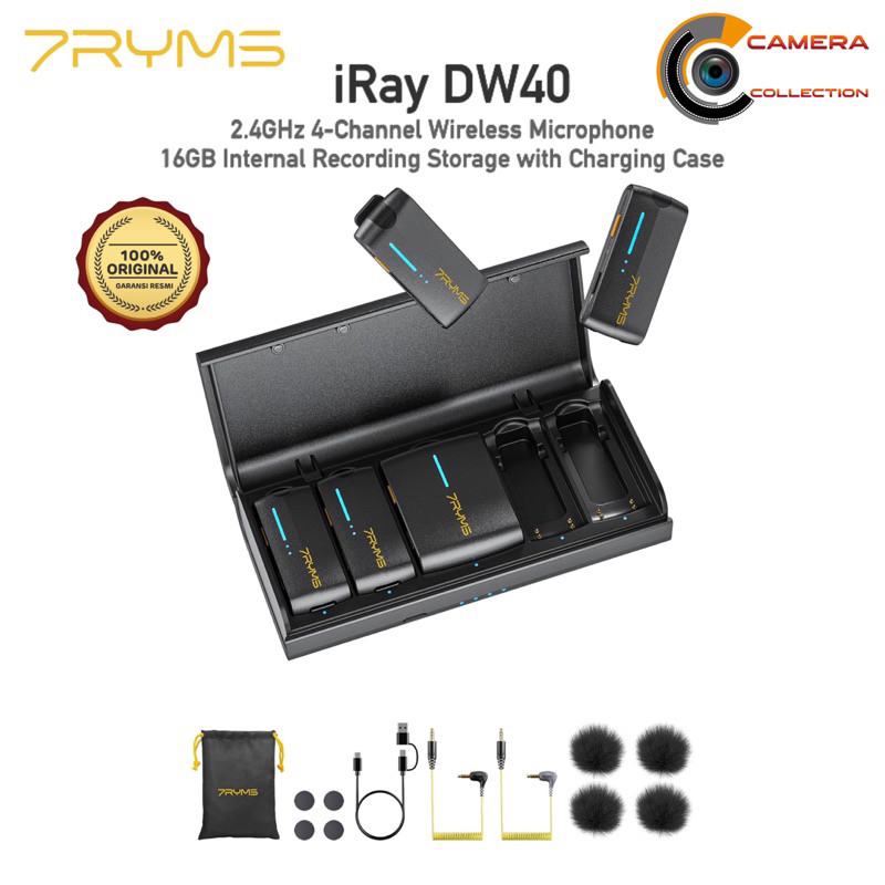 Jual 7RYMS iRay DW40 Ultra-Compact 4-Channel Wireless Lavalier ...
