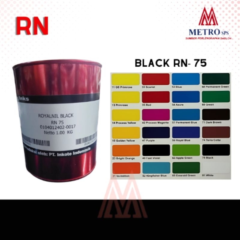 Jual RN Royal Nil Cat Sablon Parasit Hitam 1 KG | Shopee Indonesia