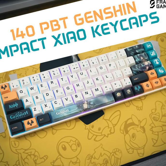 Jual Keycaps Genshin Impact Xiao PBT 140 Keys XDA For Mechanical ...