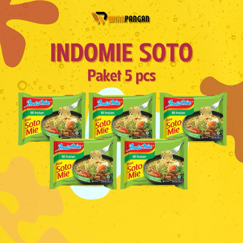 Jual INDOMIE MI SOTO MIE INSTAN 5 x 75GR | Shopee Indonesia