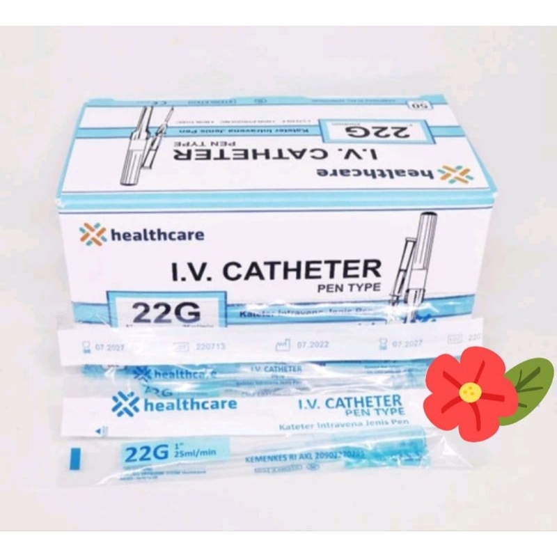 Jual IV Catheter 22G Onehealth Healthcare / Abocath Jarum Infus Pen ...