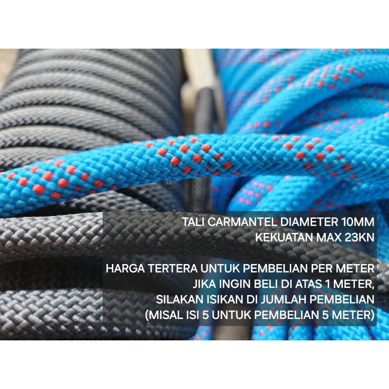 Jual ECER PER METER TALI CARMANTEL STATIS PANJAT TEBING - CLIMBING ...