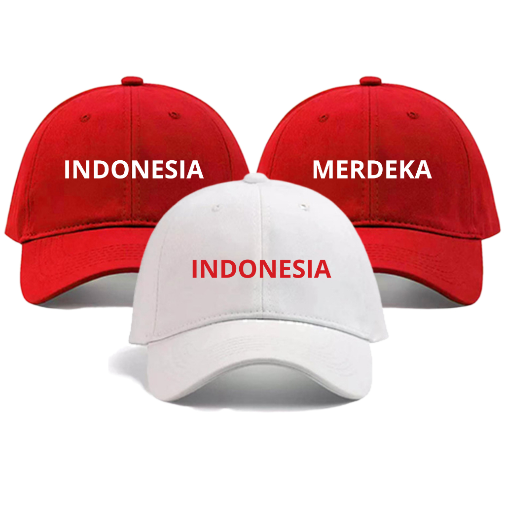 Jual Topi Baseball Anak Merah Putih Bordir INDONESIA MERDEKA Dirgahayu ...