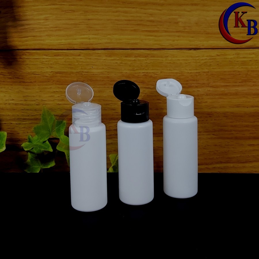 Jual BOTOL FLIPTOP 60 ML SMOOTH NECK 24 / BOTOL PLASTIK HDPE PUTIH 60ML | Shopee Indonesia