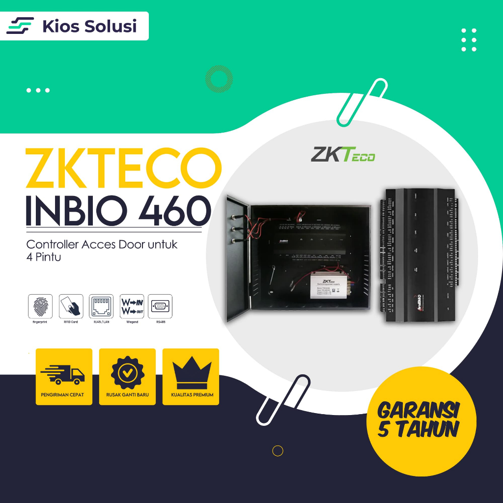 Jual Mesin Akses Kontrol | ZKTECO INBIO 460 | Panel Akses Kontrol ...