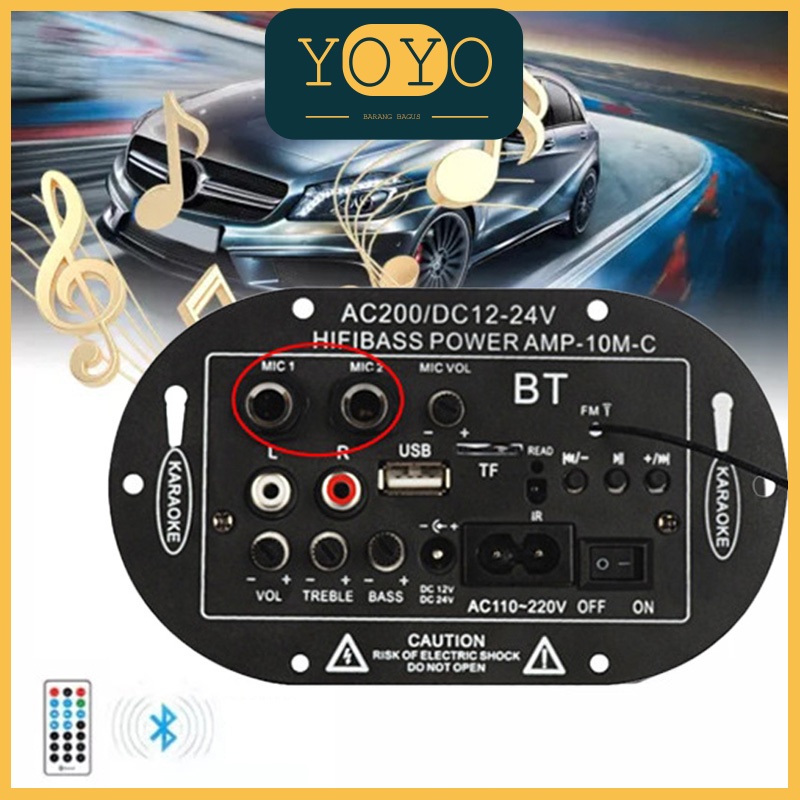 Jual 8/10 inch 12V/24V/220V Amplifier Board Audio Bluetooth USB FM Digital Penguat Suara Stereo ...