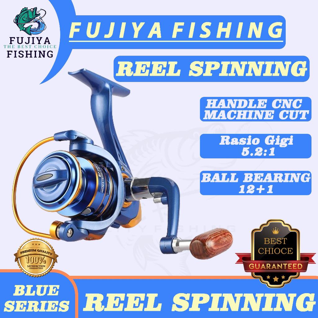Jual {LIVE}Fujiya Reel Pancing 1 Set Biru Metal FH4000 Bearing 12 Power ...