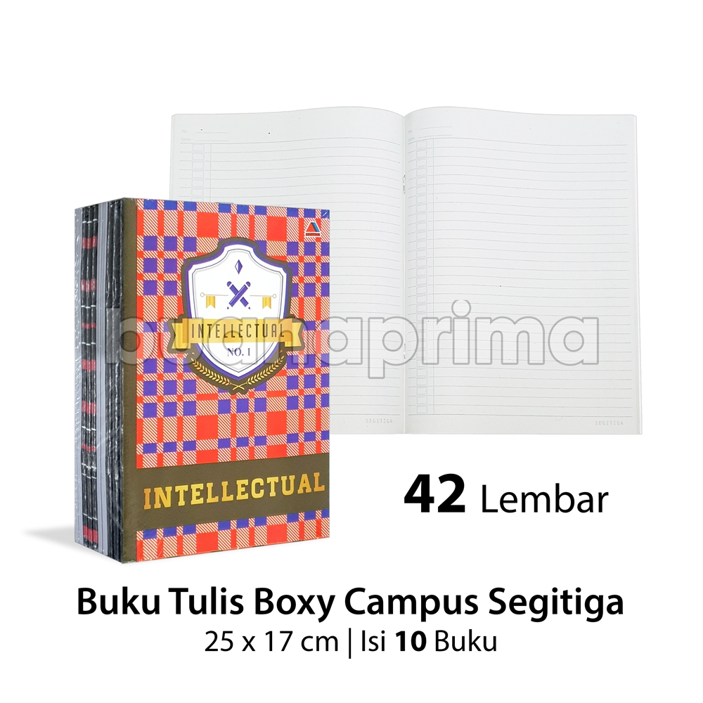 Jual Buku Tulis Panjang Boxy SEGITIGA 42 Lembar Campus isi 10 Buku 25 x ...