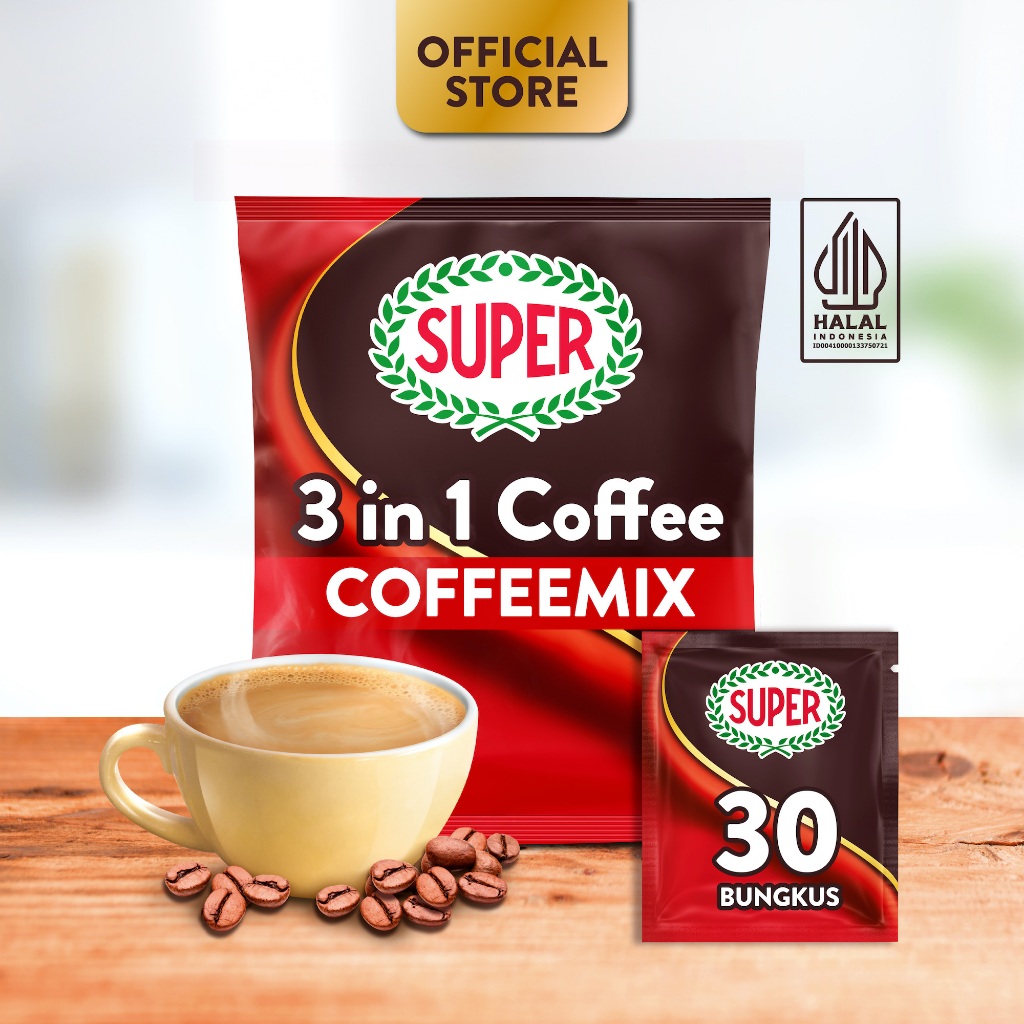 Jual SUPER Coffeemix 3in1 Instant Coffee, 30 Sachets [HALAL] | Shopee ...