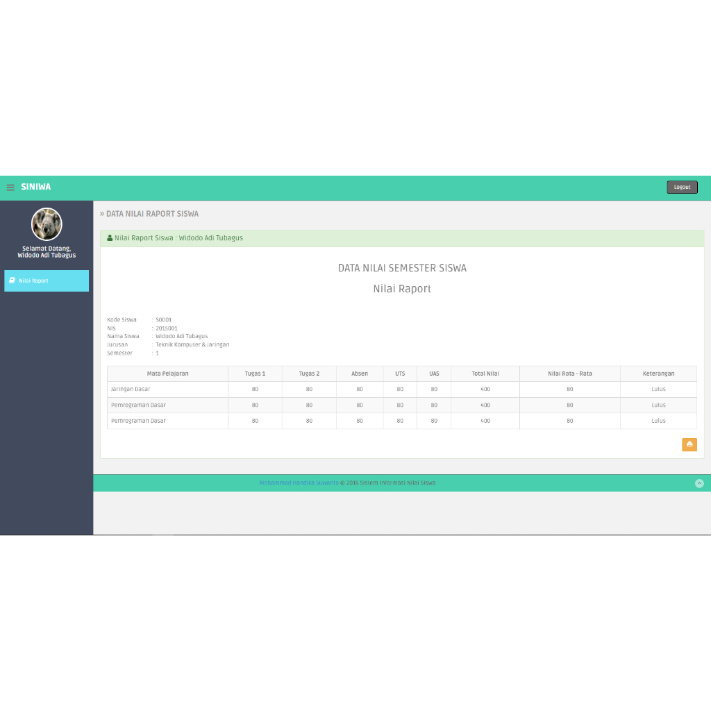Jual Sistem Informasi Nilai Siswa Berbasis Web (PHP) | Shopee Indonesia