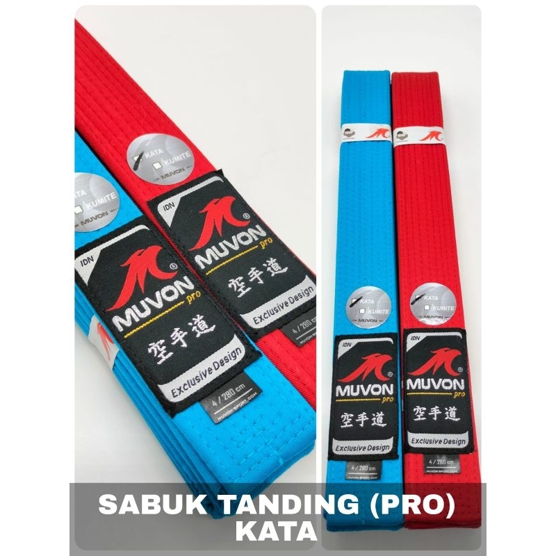 Jual muvon karate competition belt pro series / sabuk turnamen ...