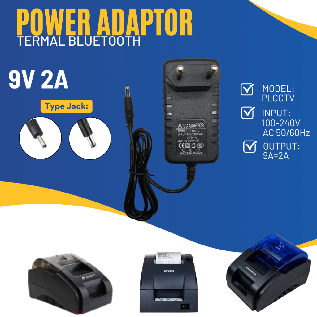 Jual [ 100% REAL ] Adaptor Charger Printer Thermal Panda prj 58D vsc ...