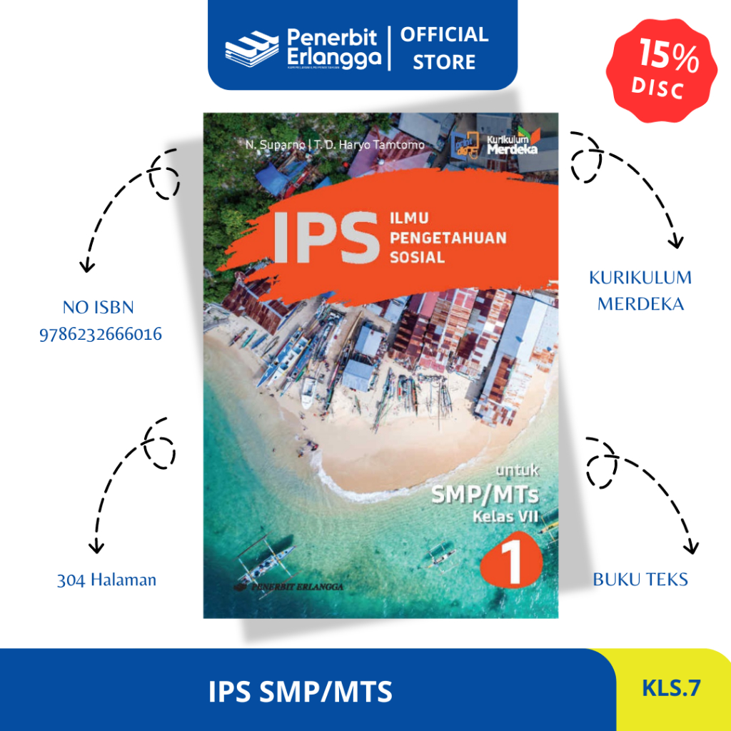 Jual [Erlangga Official] Ips Smp/Mts Kelas 7 - Kurikulum Merdeka | Shopee Indonesia