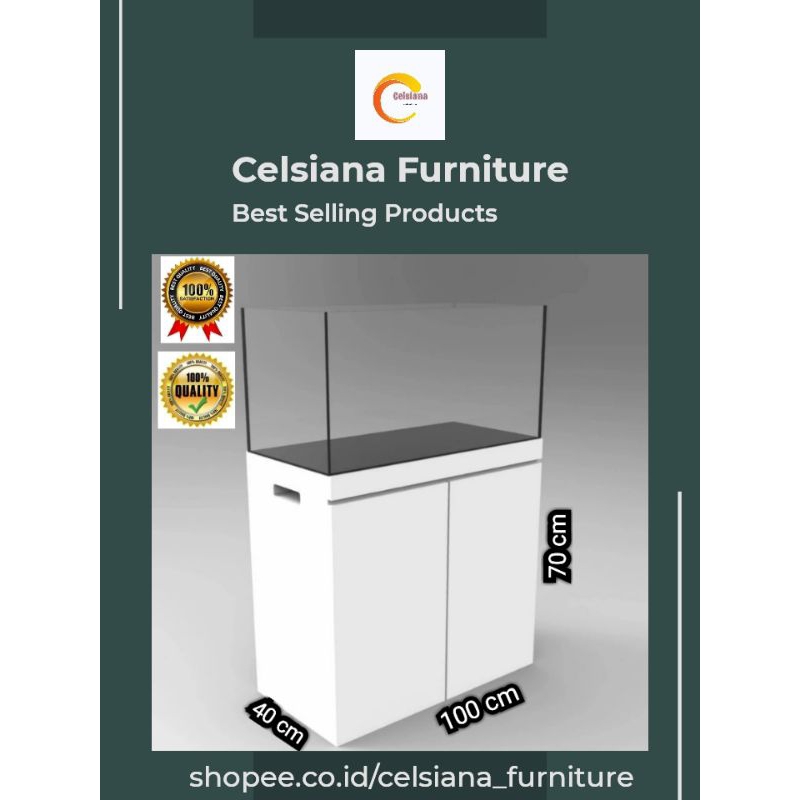 Jual meja aquarium/cabinet aquarium/aquascape ukuran 40_50_60_70_80_90 ...
