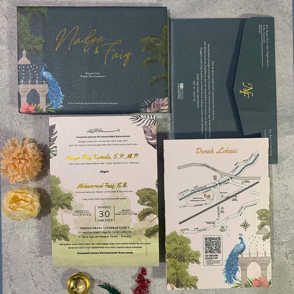 Jual Undangan Pernikahan Hard Cover Single Board Plus Amplop Size 15 x ...