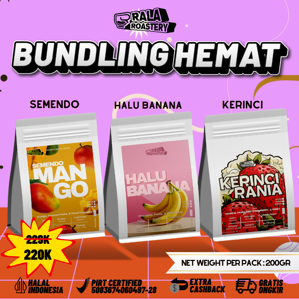 Jual Bundling Halu x Semendo x Kerinci Single Origin Arabica 200gr | Shopee Indonesia