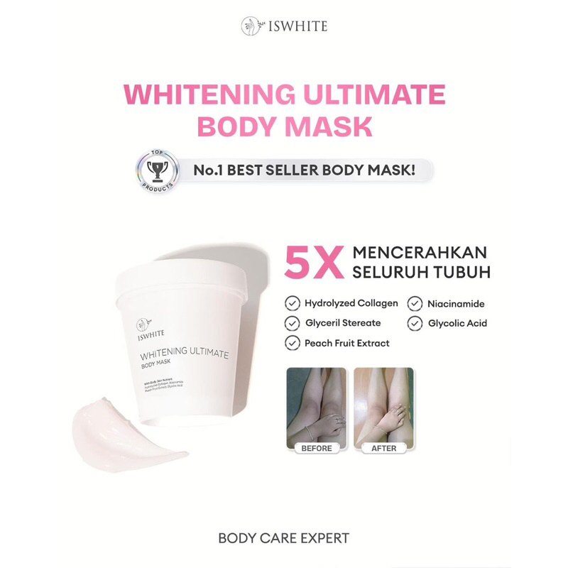 Jual ISWHITE Whitening Body Mask | Shopee Indonesia