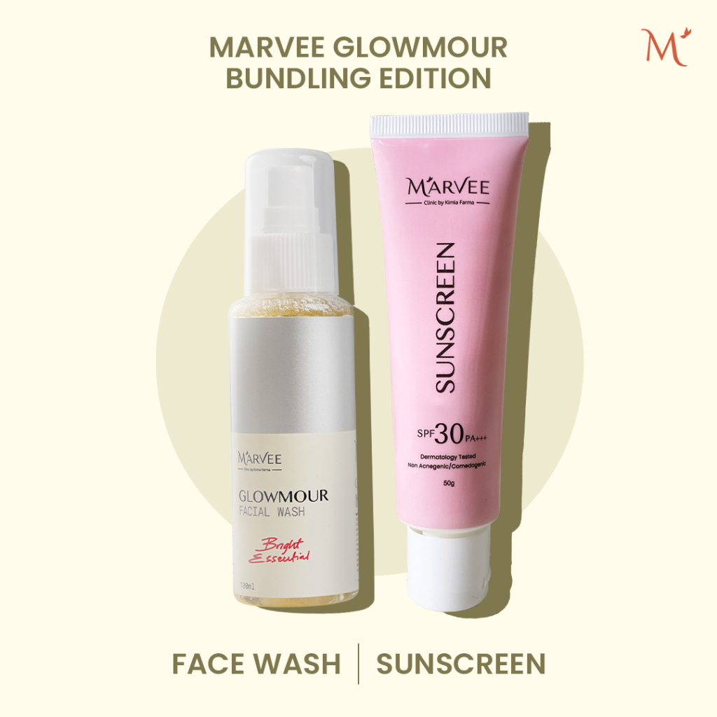 Jual MARVEE GLOWMOUR BUNDLING EDITION [SUNSCREEN & FACE WASH] | Shopee ...