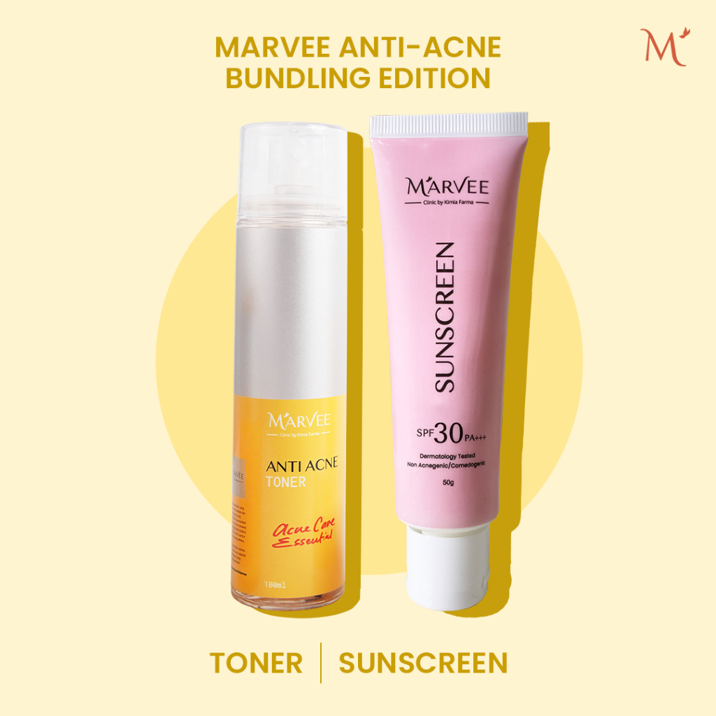 Jual MARVEE ANTI ACNE BUNDLING EDITION [SUNSCREEN & FACE TONER] | Shopee Indonesia