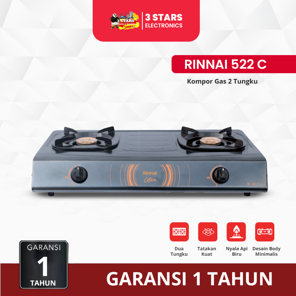 Jual Kompor Dua Tungku Rinnai RI 522C | Shopee Indonesia