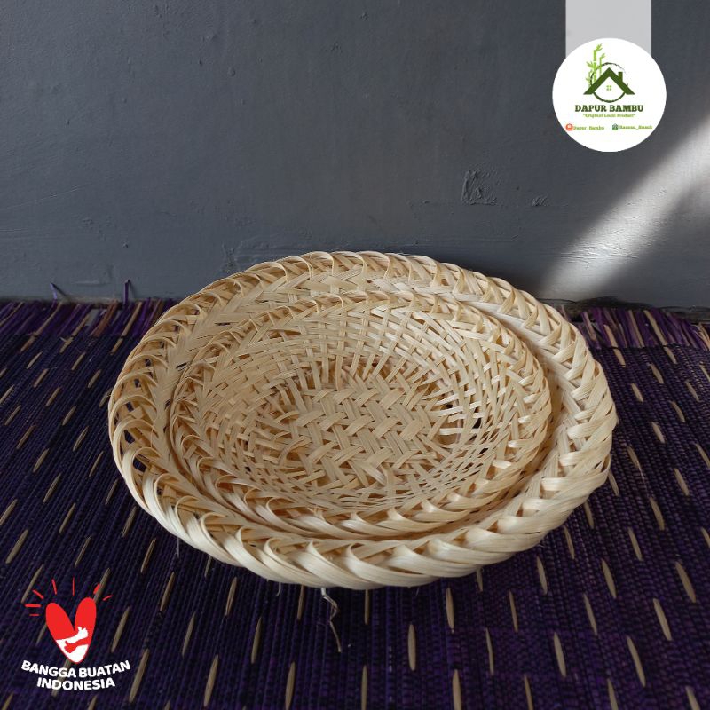 Jual Piring Bambu - Piring Anyaman Bambu Piring Saji Dinner Piring Cafe ...