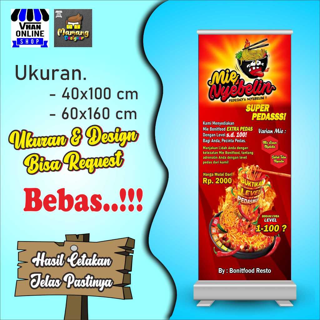 Jual Spanduk, Banner, Mmt Mie Nyebelin, Mie Pedas, Mie Level | Shopee ...