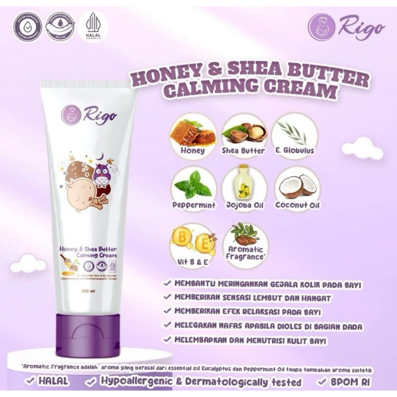 Jual Rigo honey&shea butter calming cream 100ml | Shopee Indonesia