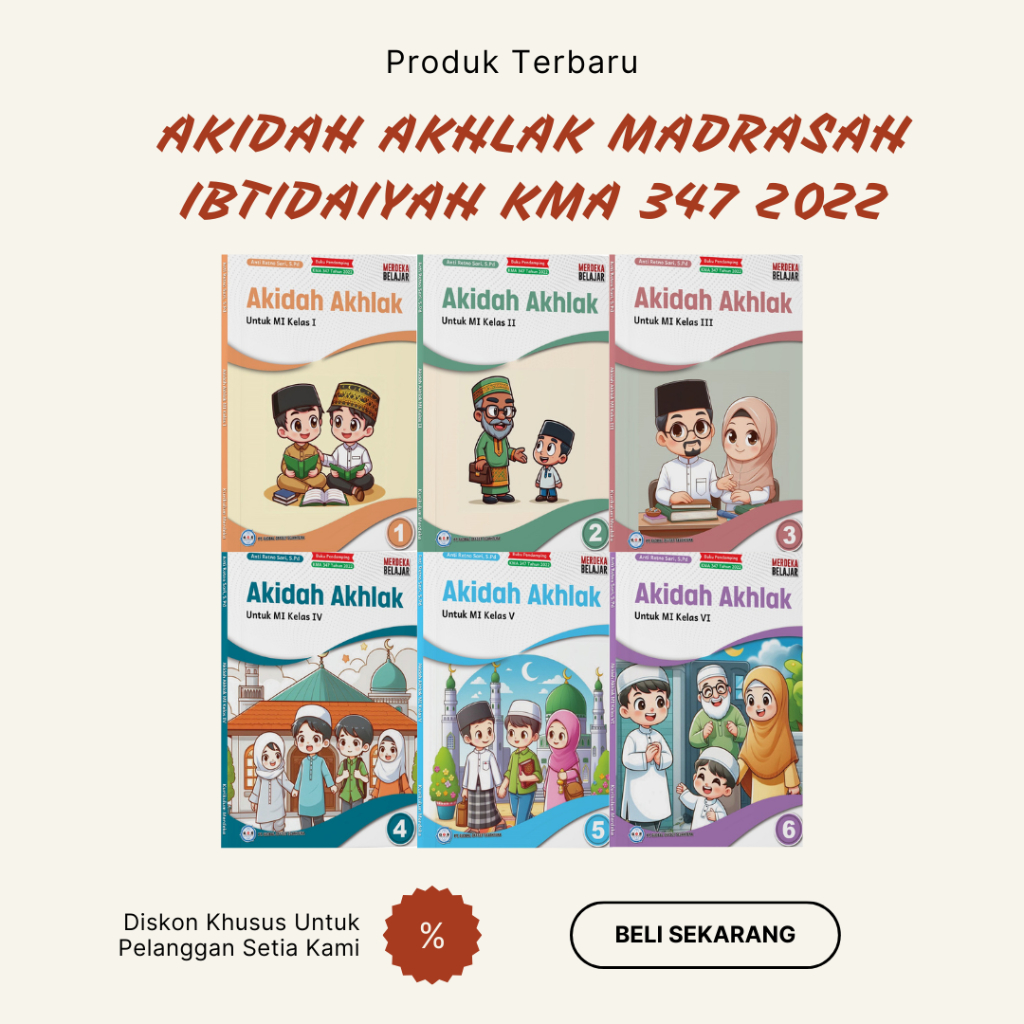 Jual Buku Pendamping Akidah Akhlak Untuk Madrasah Ibtidaiyah (MI) Kelas 1 2 3 4 5 6 - PT. Global ...