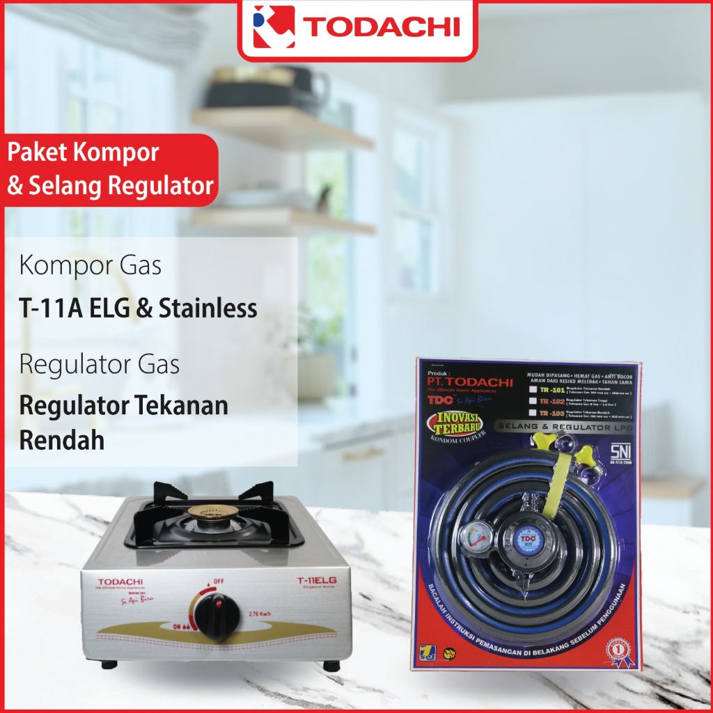 Jual Todachi T-11 Stainless Kompor Gas Api biru Tahan Lama Premium High ...