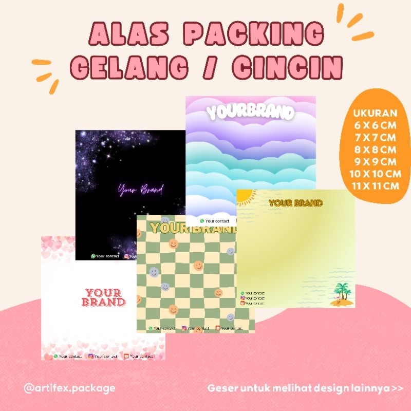 Jual [FREE PLASTIK] CUSTOM ALAS PACKING GELANG CINCIN | ART CARTON ...