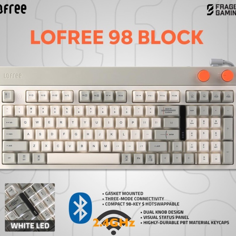 Jual LOFREE BLOCK 98 Wireless Mechanical Keyboard Hotswap Keyboard LED ...