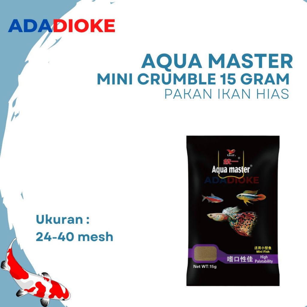 Jual Pelet Pakan Ikan Hias Mini / Kecil AQUA MASTER Fish Food Mini ...