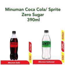 Jual Coca Cola / Sprite Zero Sugar Botol 390ml | Shopee Indonesia