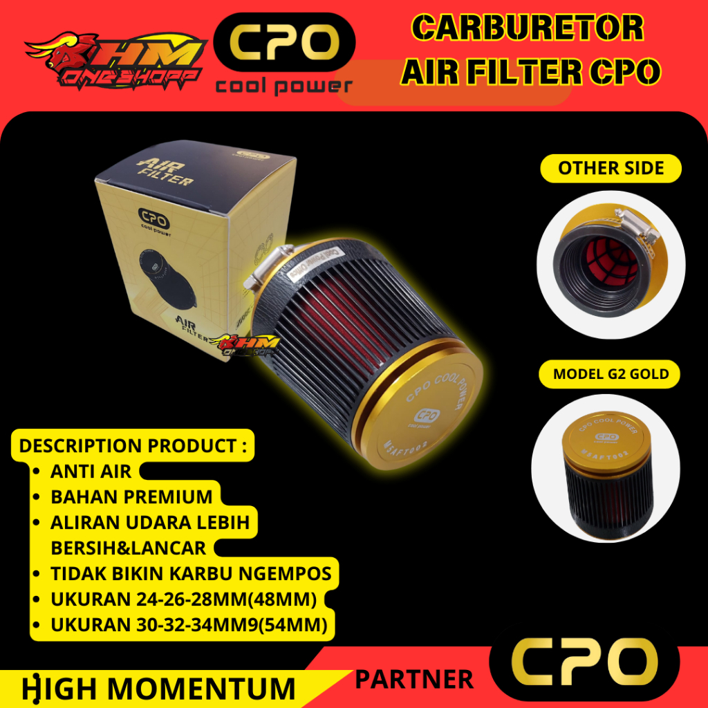 Jual filter udara karburator CPO racing G2 pwk Pe 24 26 28 30 32 34mm ...