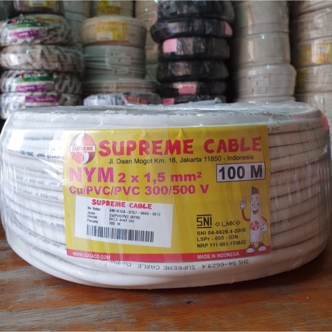 Jual Kabel Listrik Supreme NYM 2 x 1.5 mm 2 x 1,5 mm ( 100 METER ...