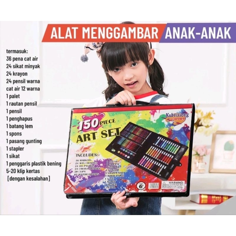 Jual Crayon Set 42/208 pcs// Crayon Lengkap//Crayon Murah //Krayon Anak ...