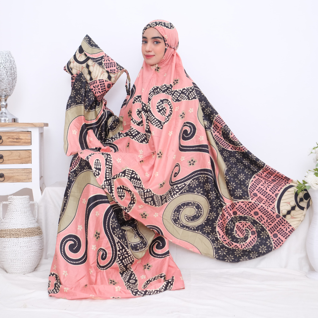 Jual MUKENA BALI DEWASA MOTIF BATIK PARANG UKURAN STANDAR BAHAN RAYON ...