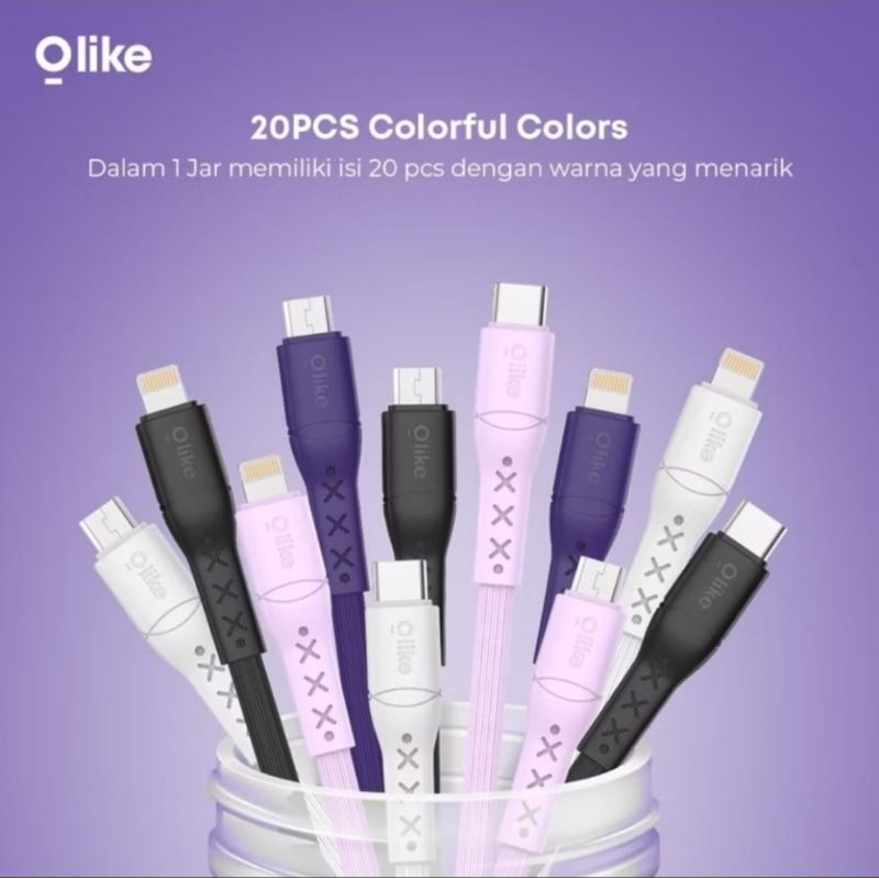 Jual OLIKE KABEL DATA USB TYPE-C TEPSI WARNA RANDOM SUPPORT FAST ...