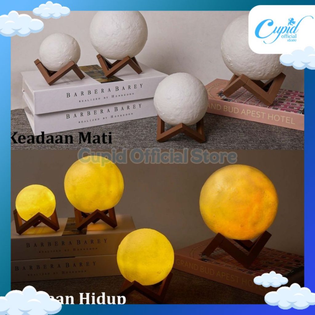 Jual PROMO LAMPU TIDUR BULAN (MOON LIGHT LED) UNIK LUCU 3D KADO ...
