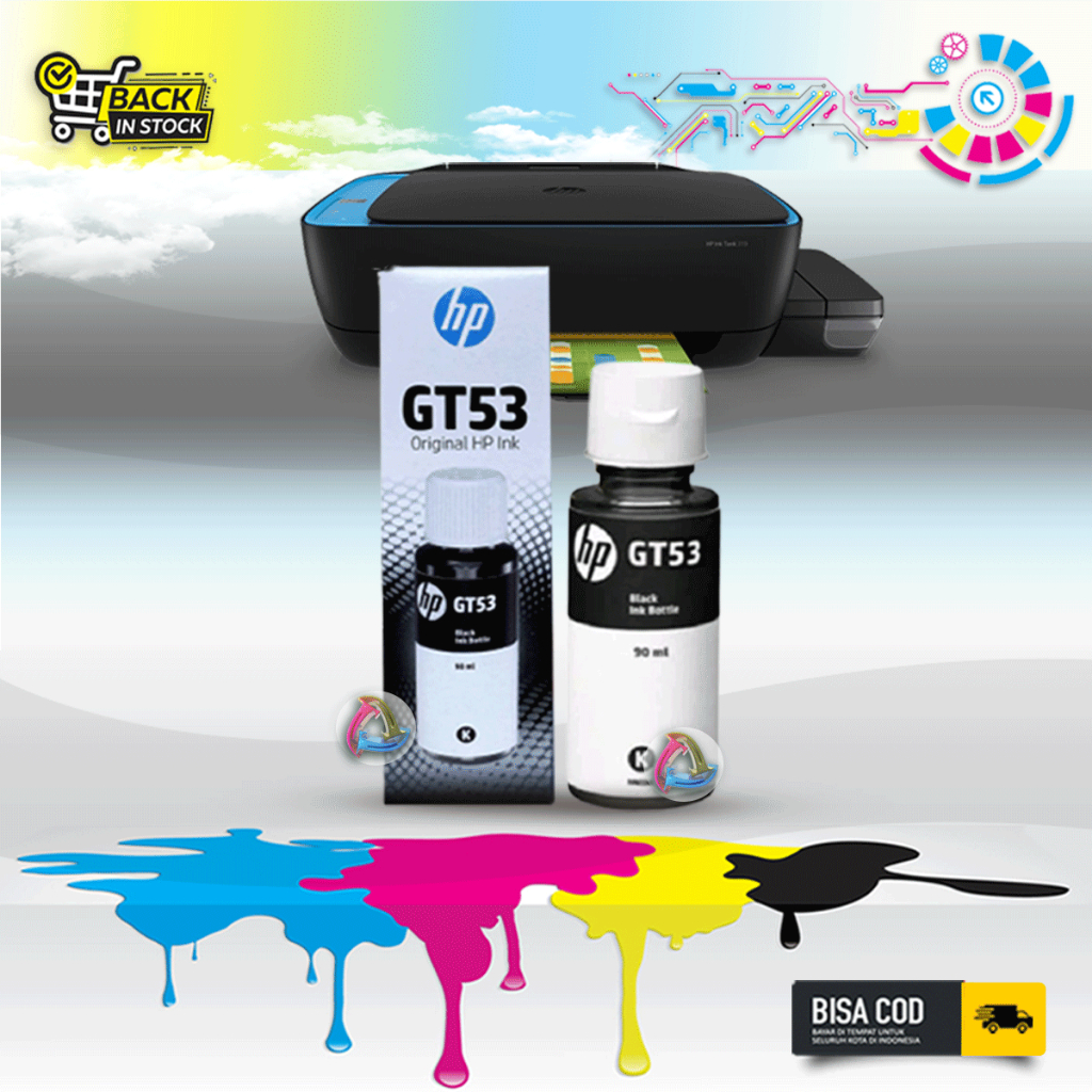 Jual tinta printer HP GT 52-53 BLACK ink tank 115 310 315 319 415 319 ...