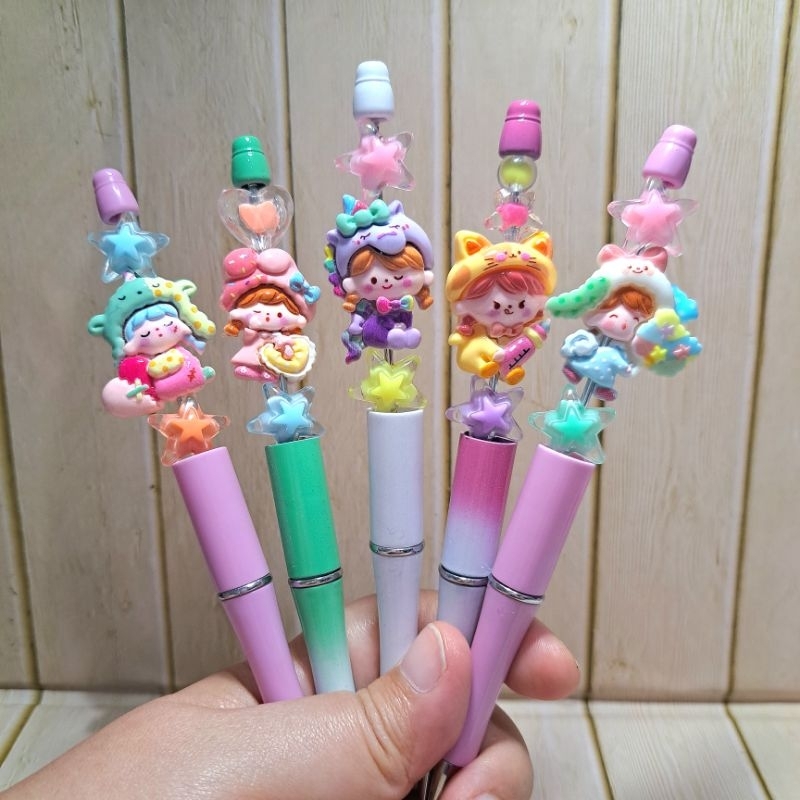 Jual Pulpen diy/pulpen beads/pulpen unik/pulpen lucu/pulpen manik manik ...