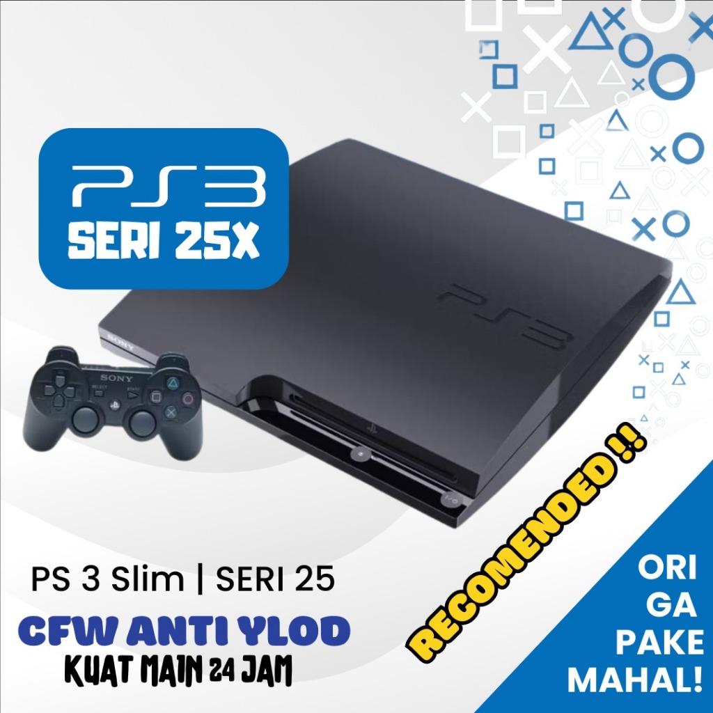 Jual PLAYSTATION 3 PS3 SLIM SERI 25 SONY CFW 500GB + GARANSI 1TAHUN | Shopee Indonesia